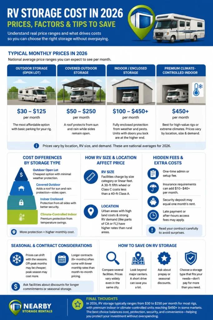 RV Storage Costs: Complete Updated Price Guide (2026)